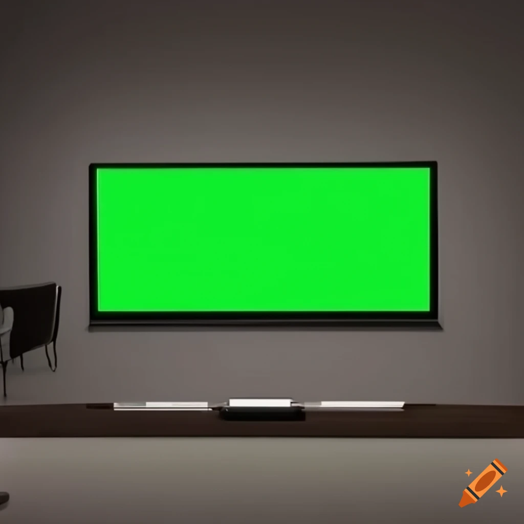 A professional board room with green screen for virtual presentations ...