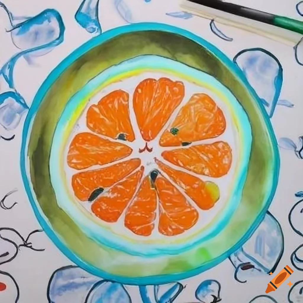 Kawaii Citrus totem in Sky Blue: #87CEEB Light Sunny Yellow: #FFFF99 ...