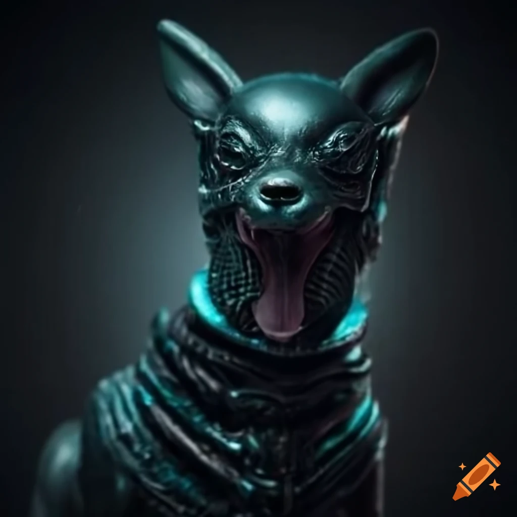 Corgi mixed in the style of xenomorph from alien on Craiyon
