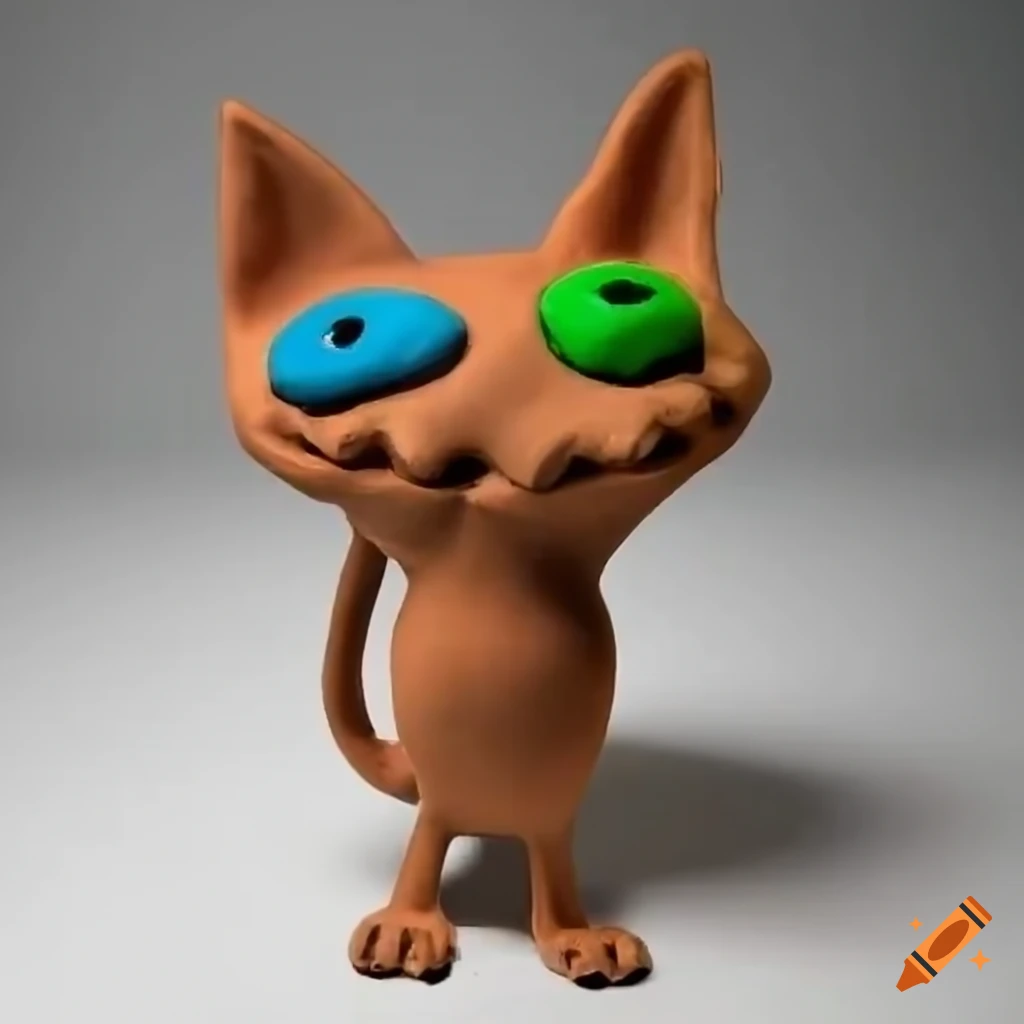 An anthropomorphic cat-alien in the style of Doug Tennapel, claymation ...