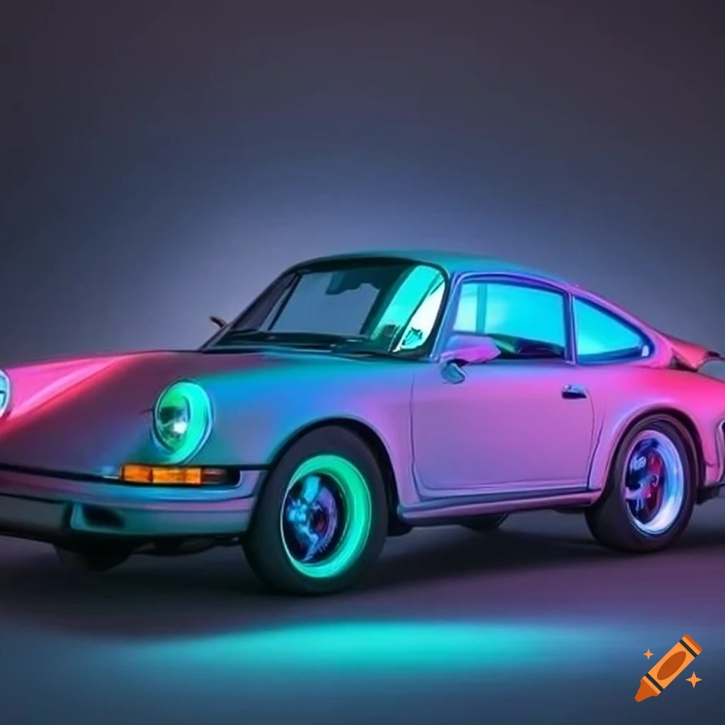 Porsche 911 946 with neon lights