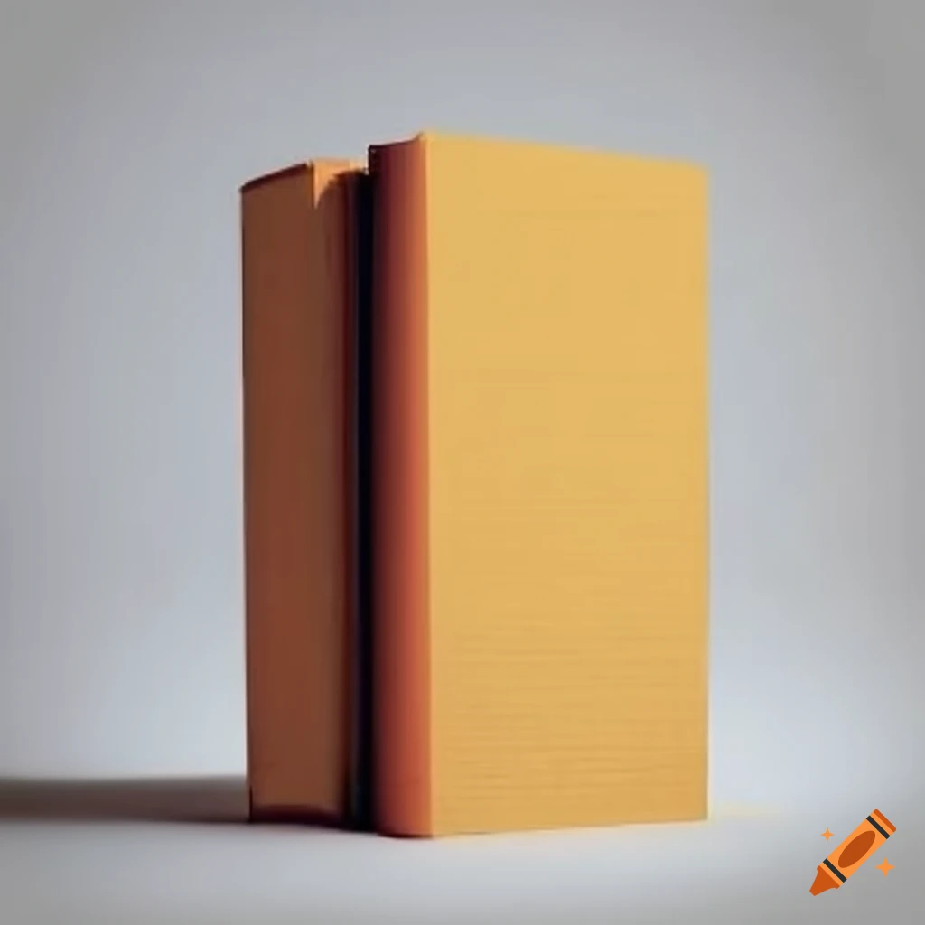 Two thick books facing each other. 1 inch distance between both on Craiyon