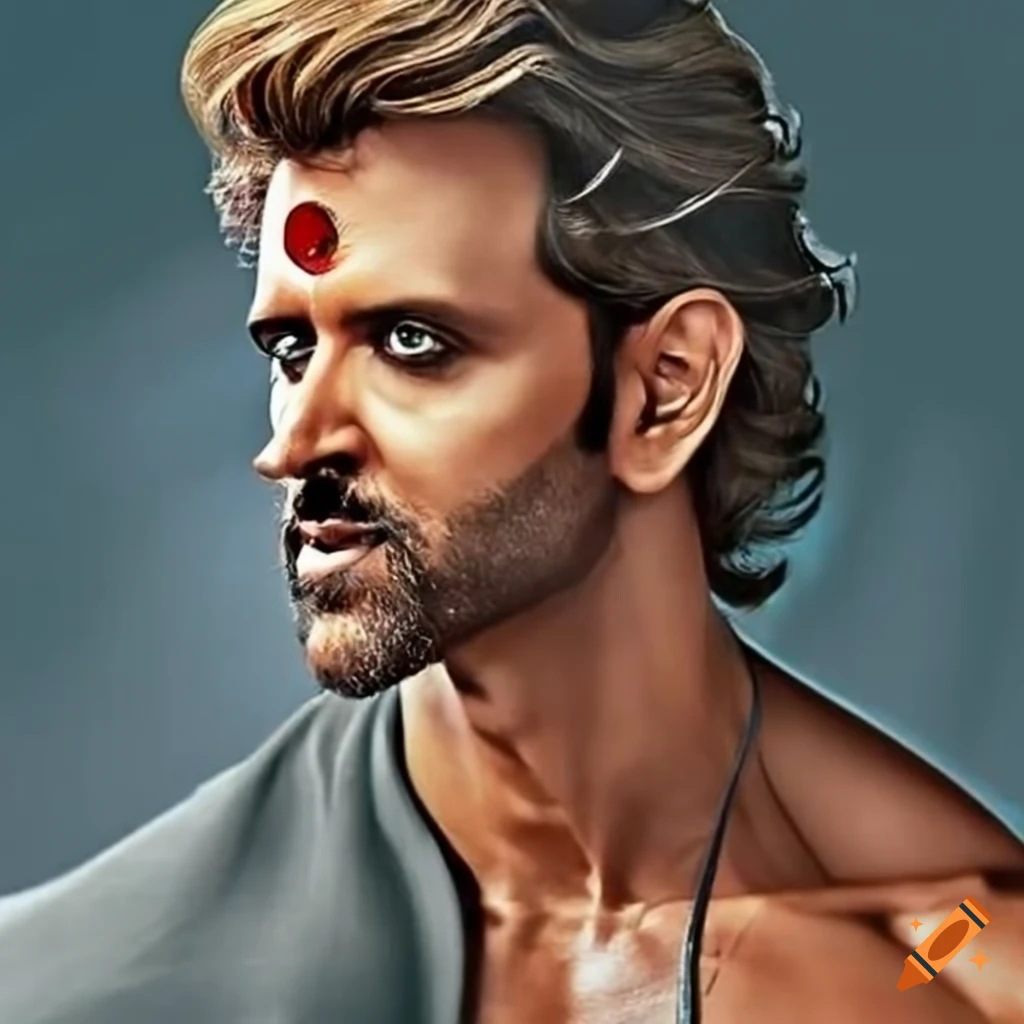 Hrithik roshan as an indian king on Craiyon
