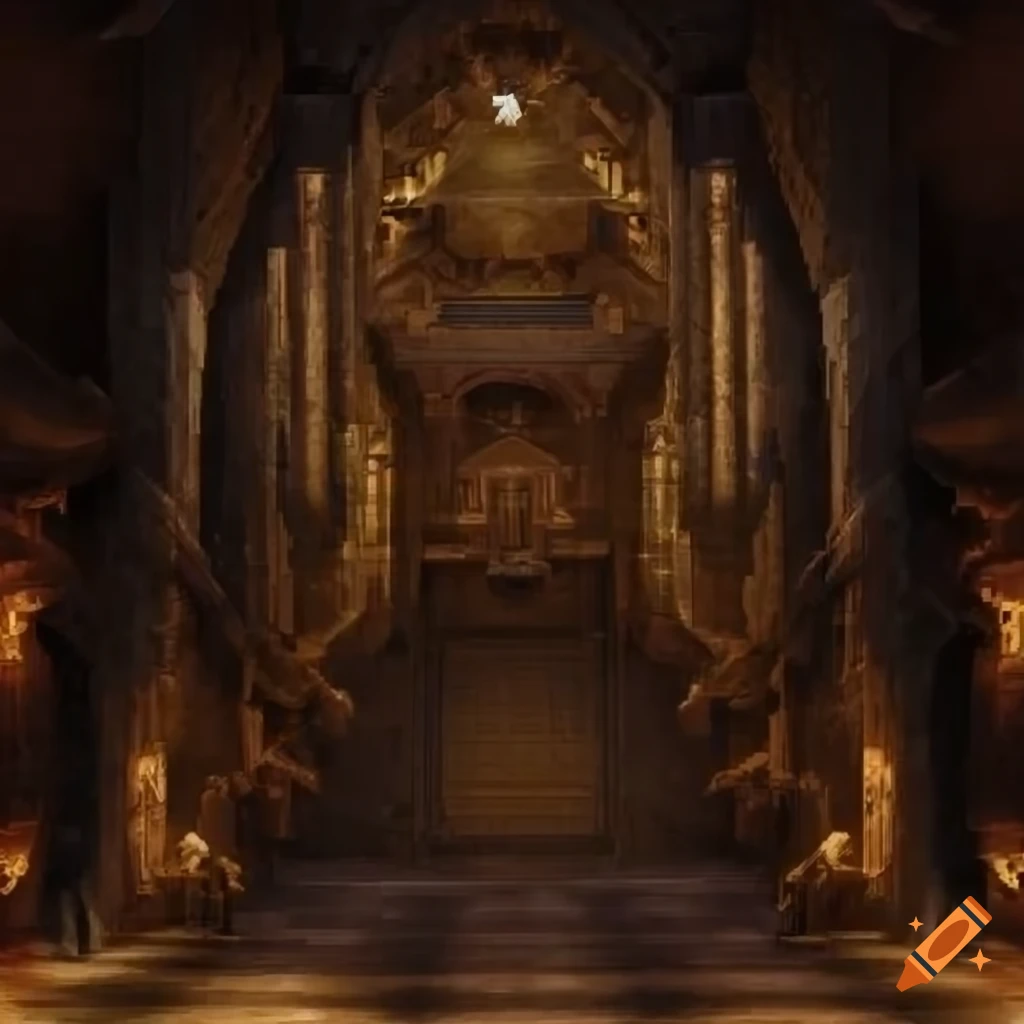 Dwarf fortress 5ft grid for rpg with a grand hall