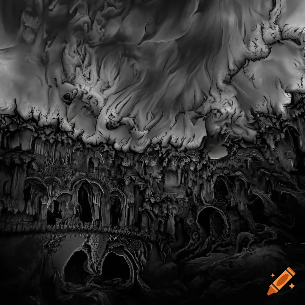 The oblivion — apocalypse, skulls, creepy castles, fractal ocean waves ...