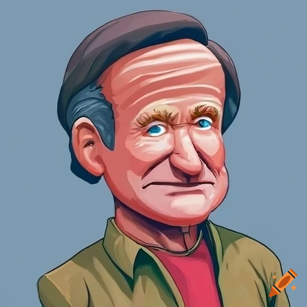 Robin Williams Cartoon Drawing