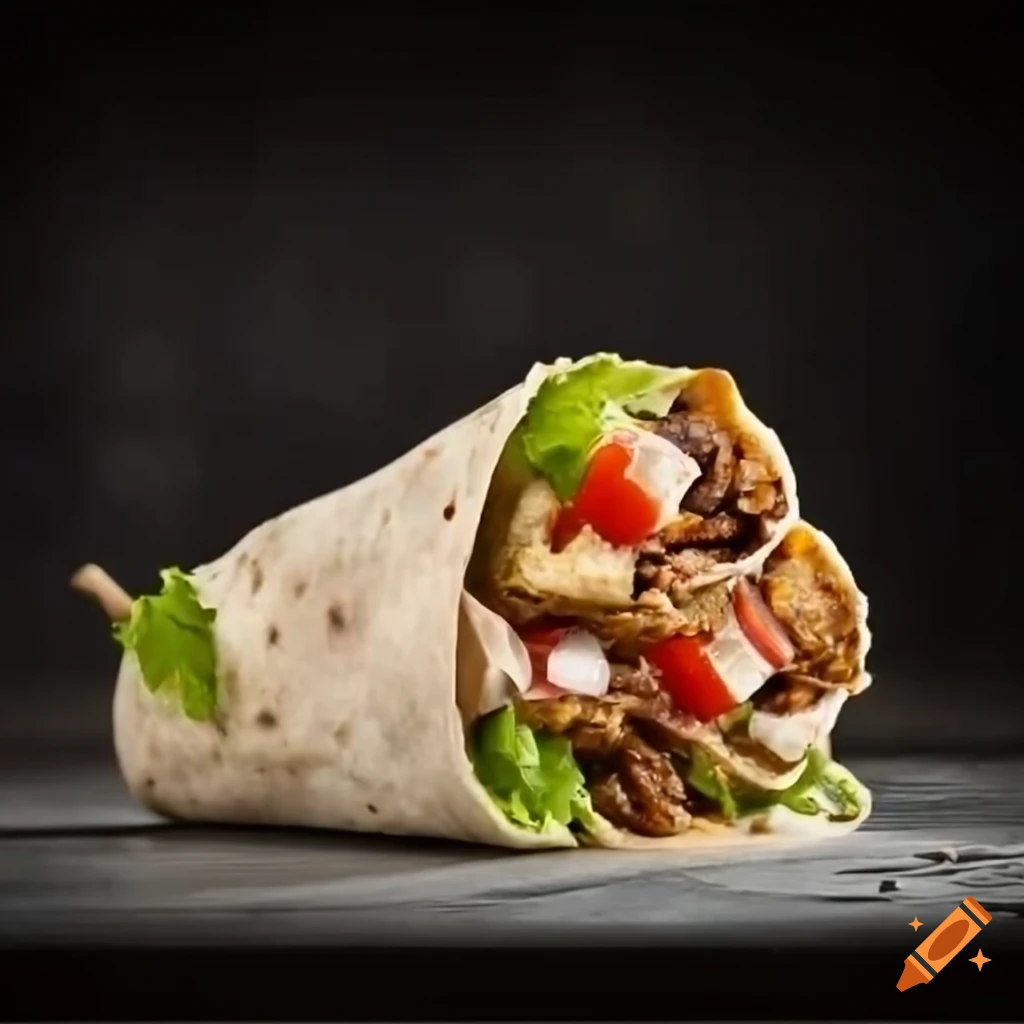 Kebab Wrap On Craiyon