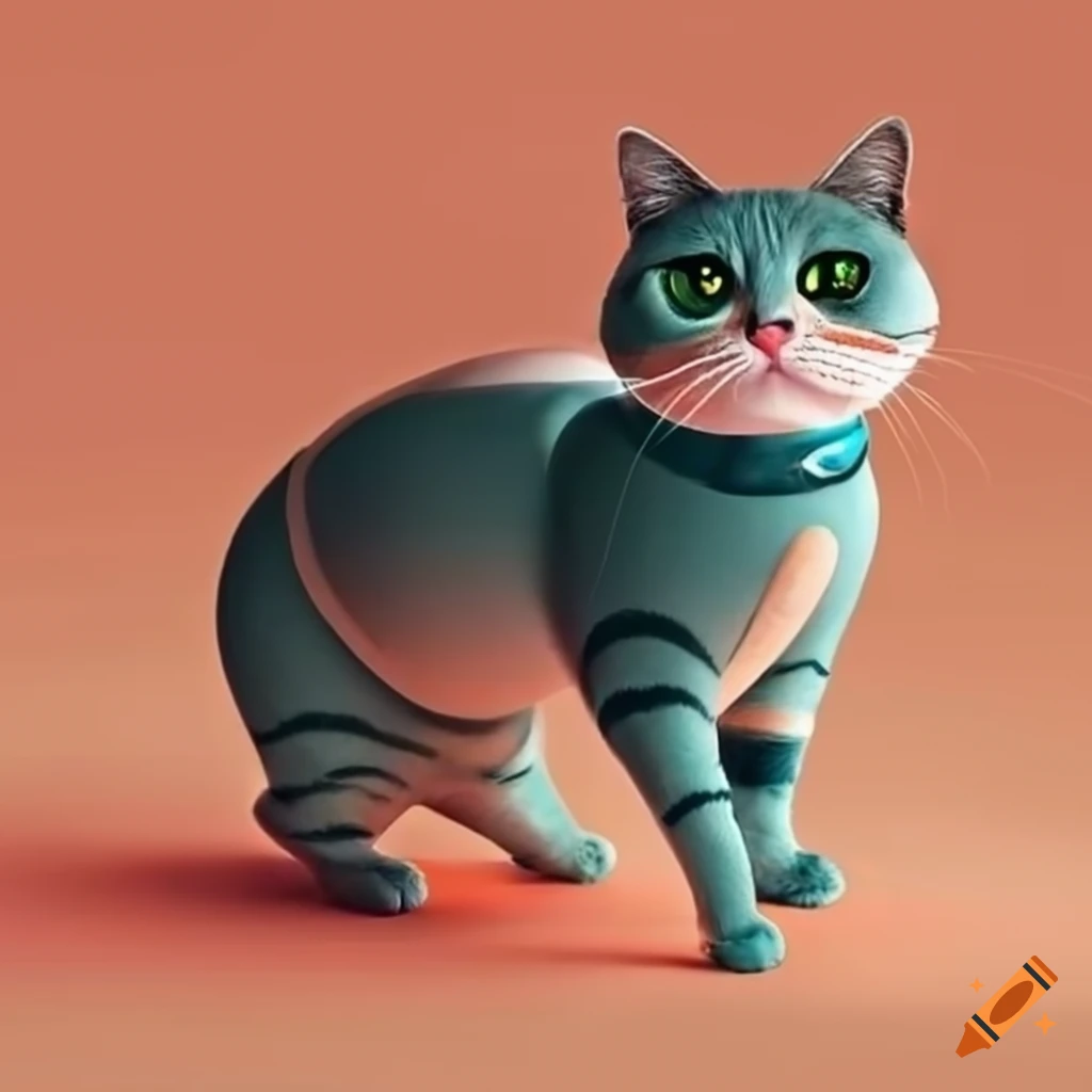 Cool and stylish cat with body