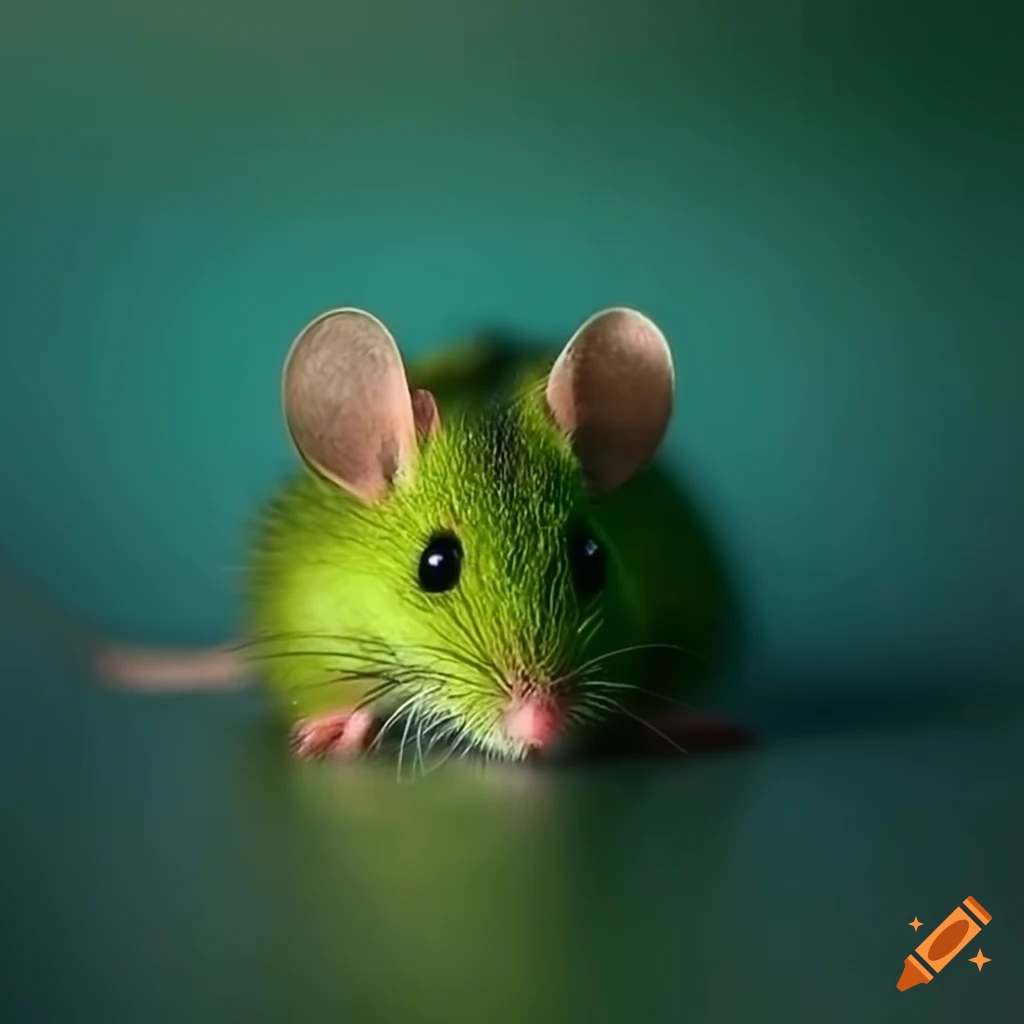 Green mouse ringing phone on Craiyon