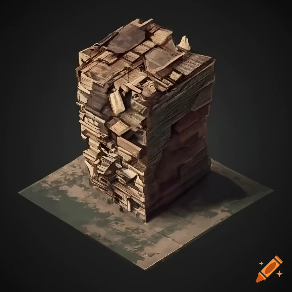 An_intricate_modular_top_down_isometric_concept_art_with_PBR_materials ...