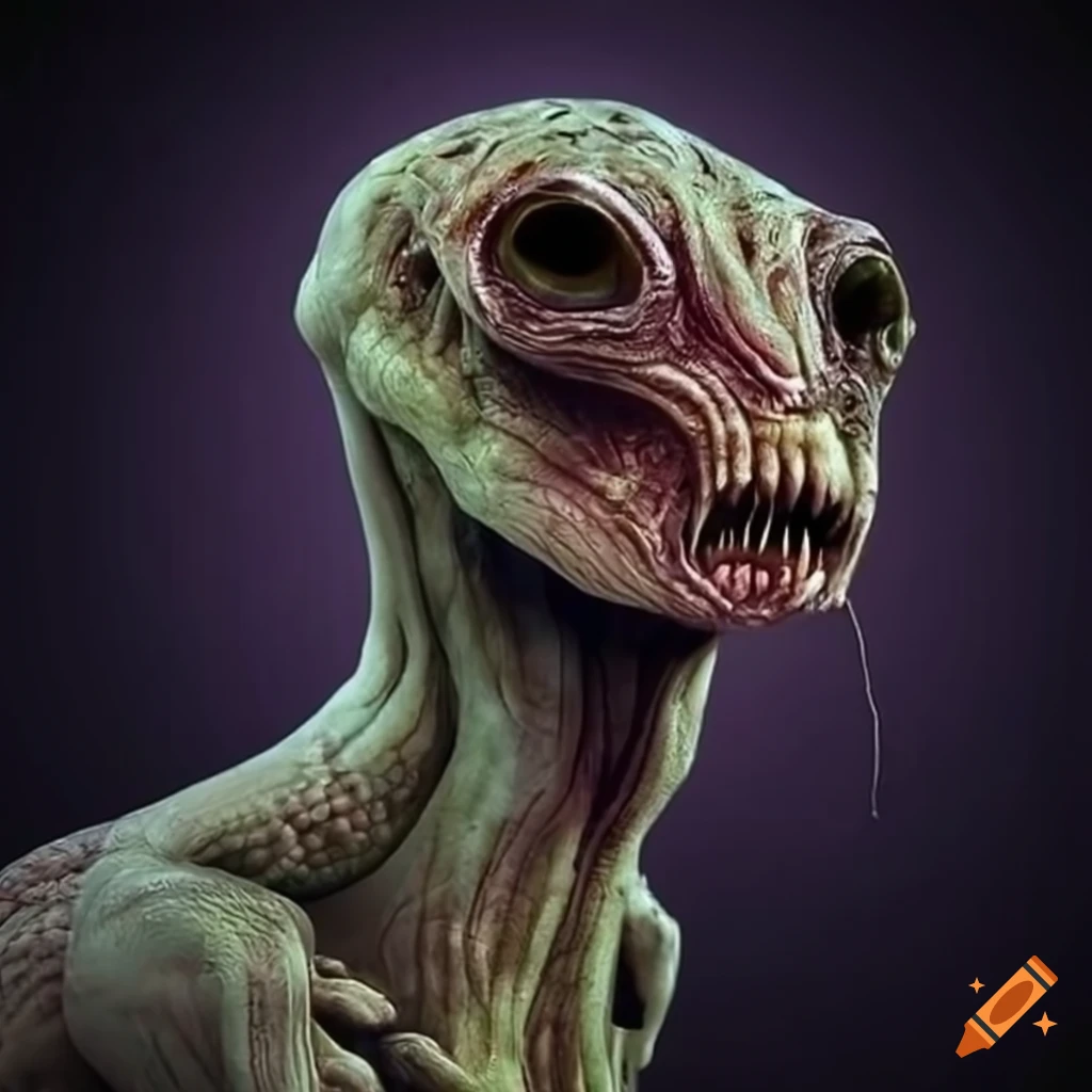 A strange monster-like alien creature with unique patterns on Craiyon