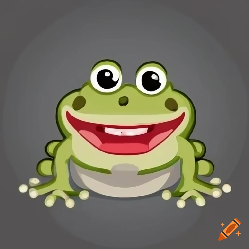Toad smiling happy on Craiyon