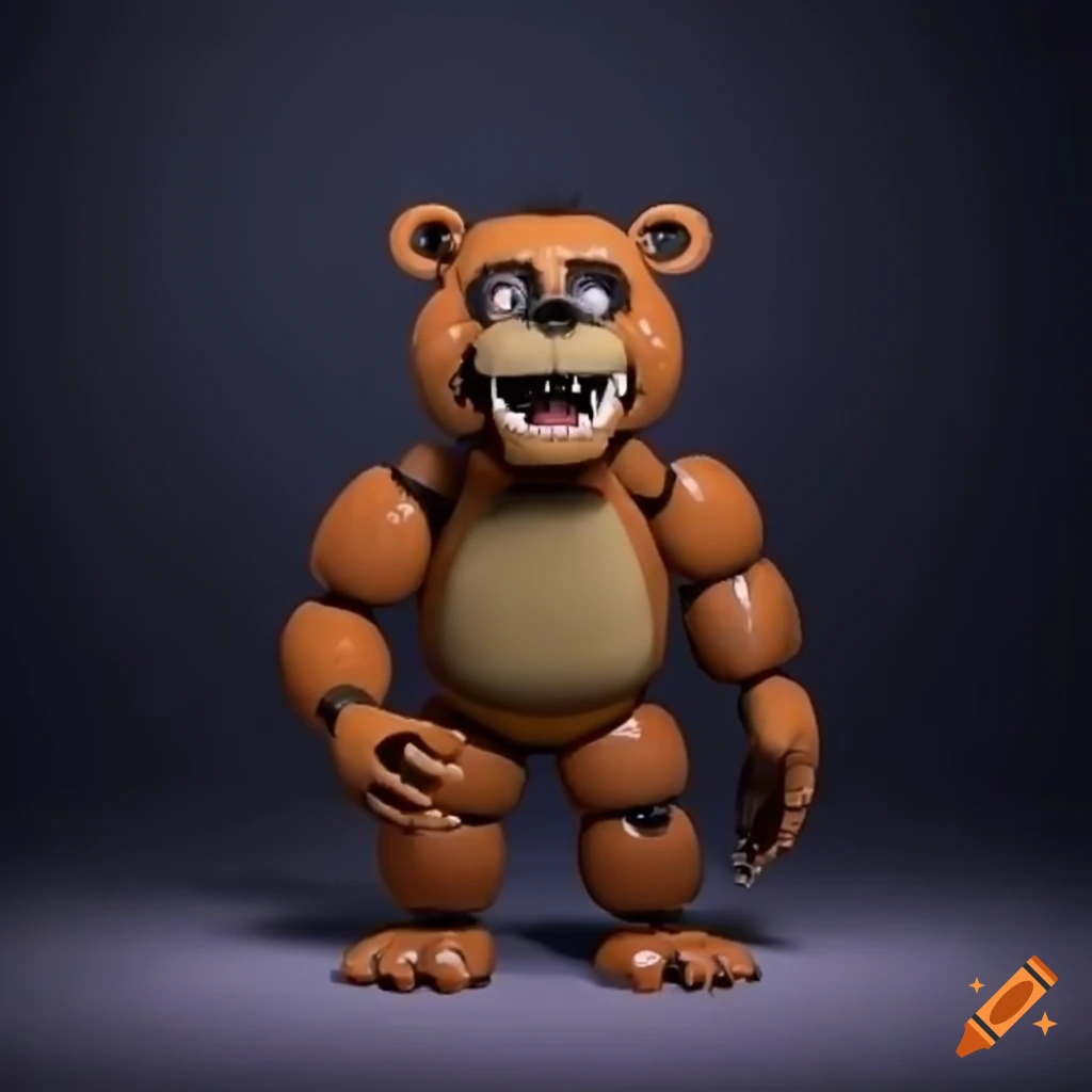 A grizzly bear-inspired original character from fnaf universe on Craiyon