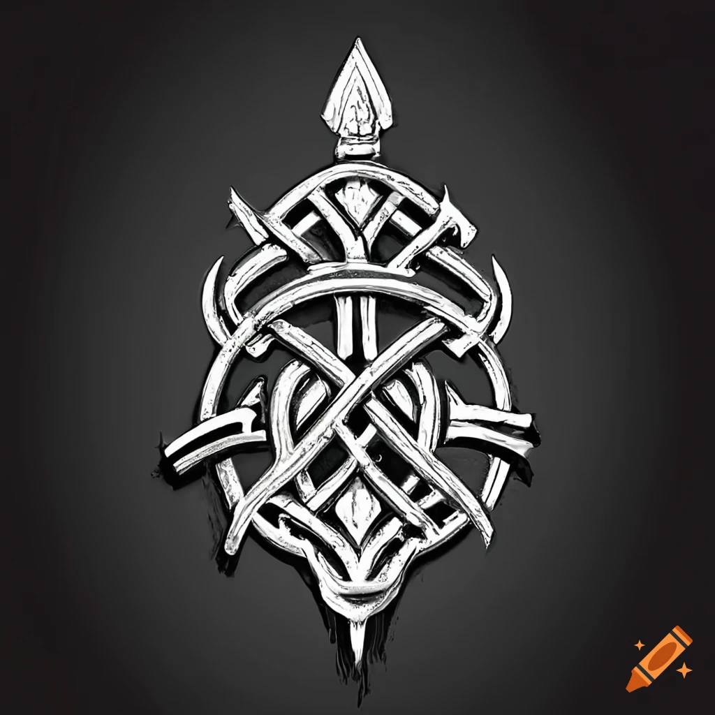 Black and white viking v-form logo featuring double Jeweler’s Saw in ...