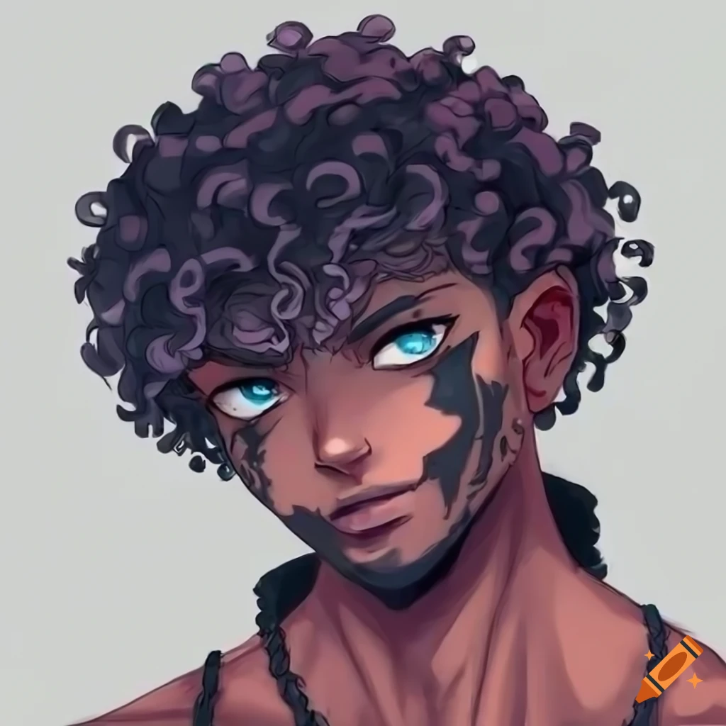 Anime Wavy Hair Male