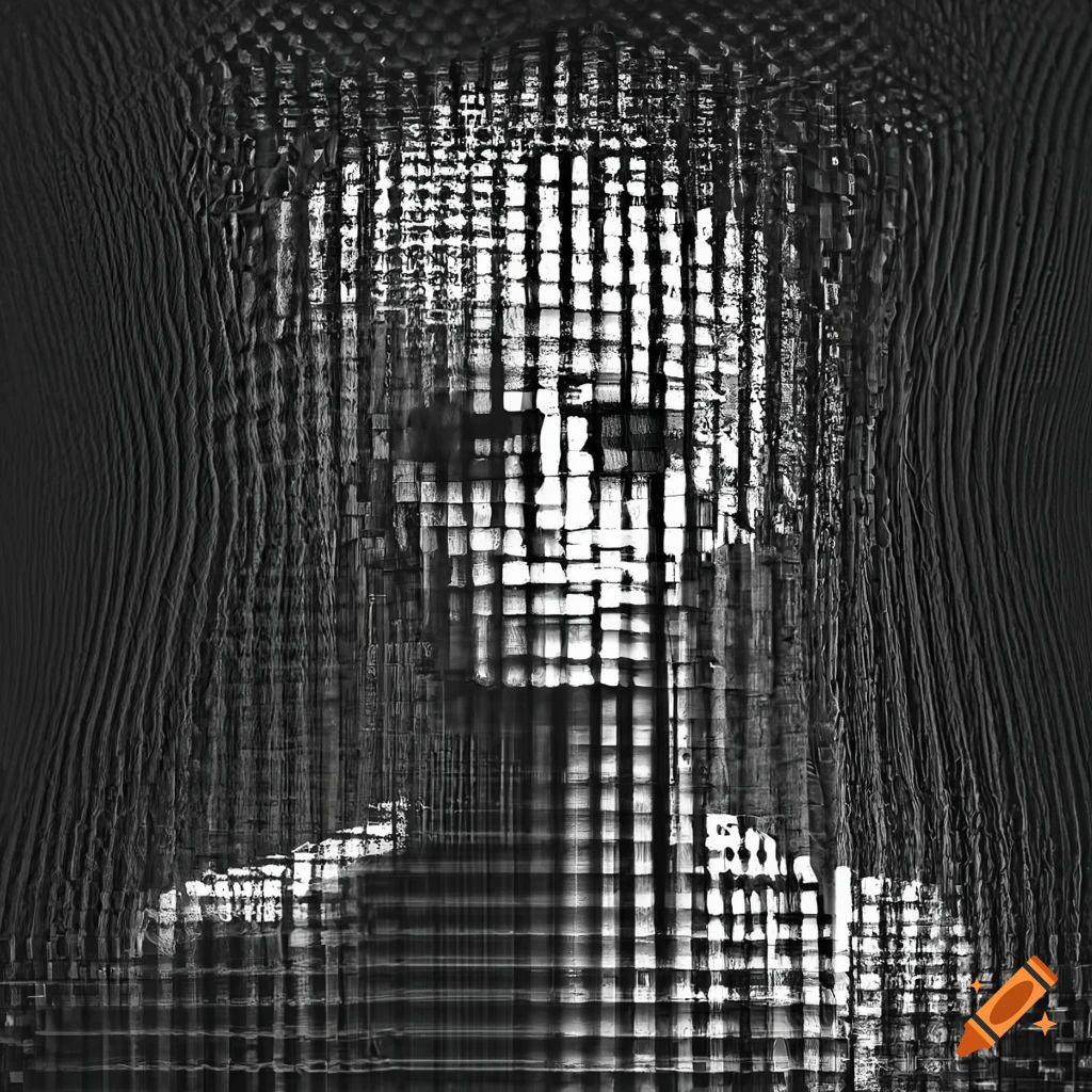 Digitally manipulated barcode texture creates a unique abstract human ...