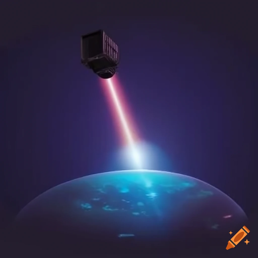 Photon beam from planet to satellite