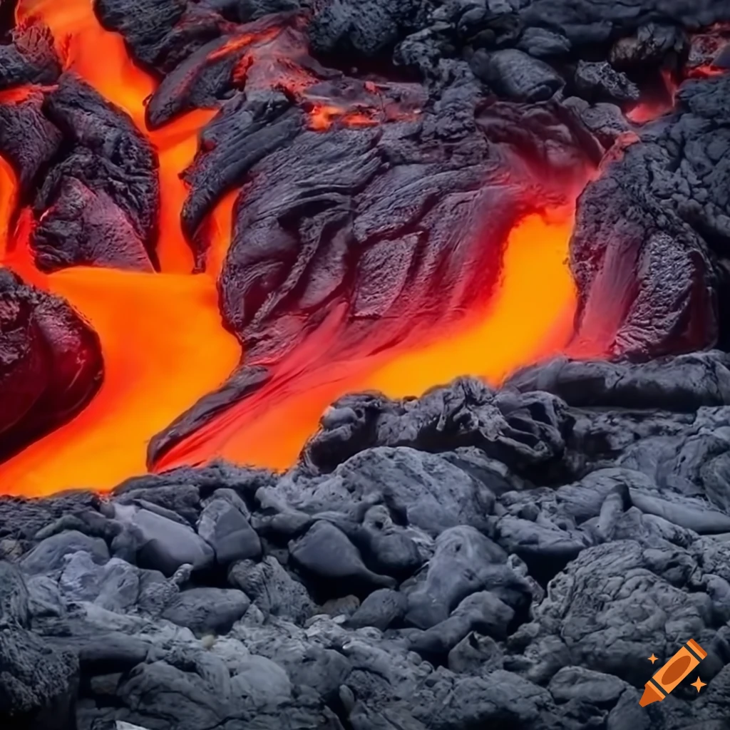 Ríos de lava high definition