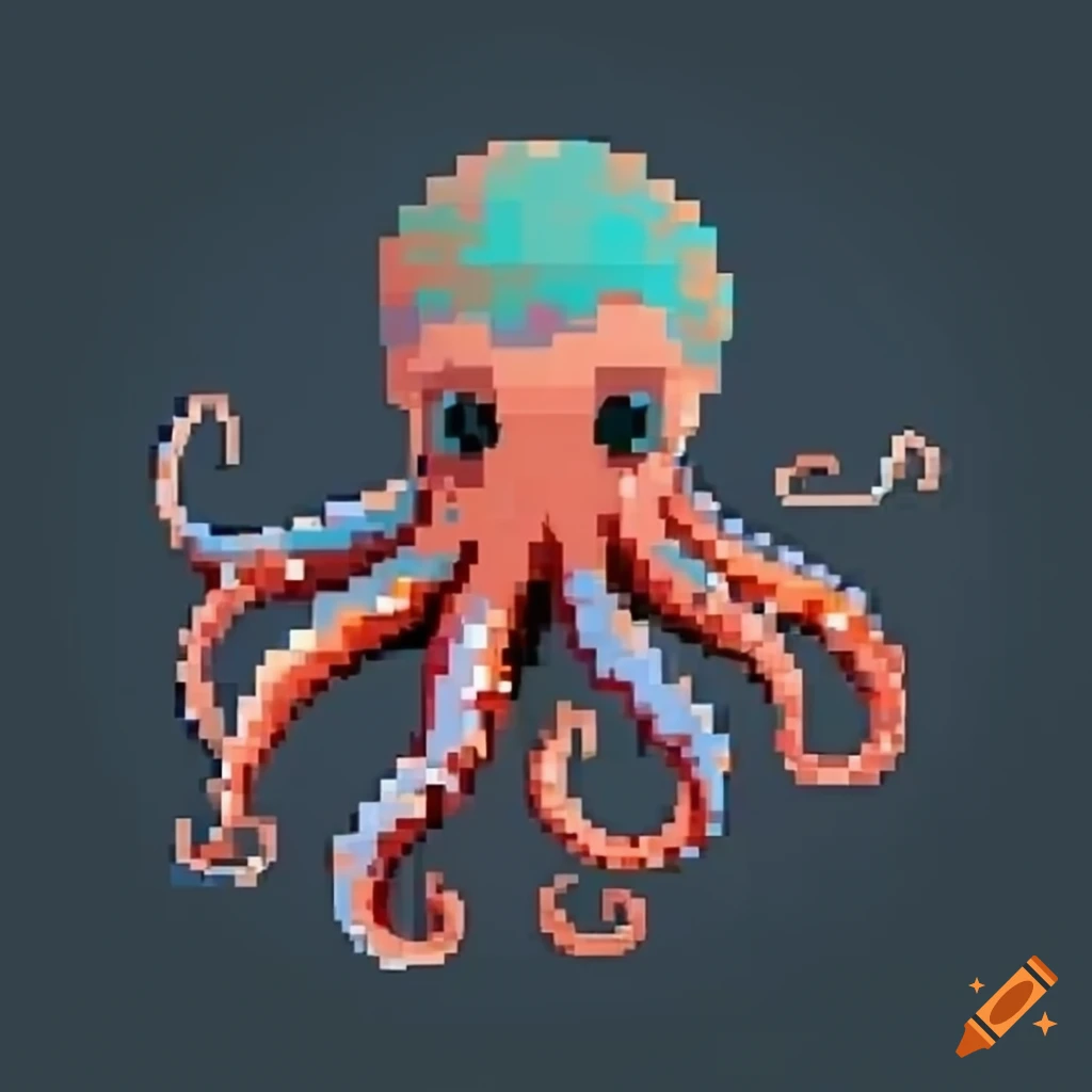 Pixelated octopus