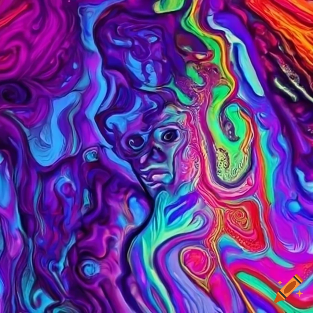 Psychedelic person on Craiyon