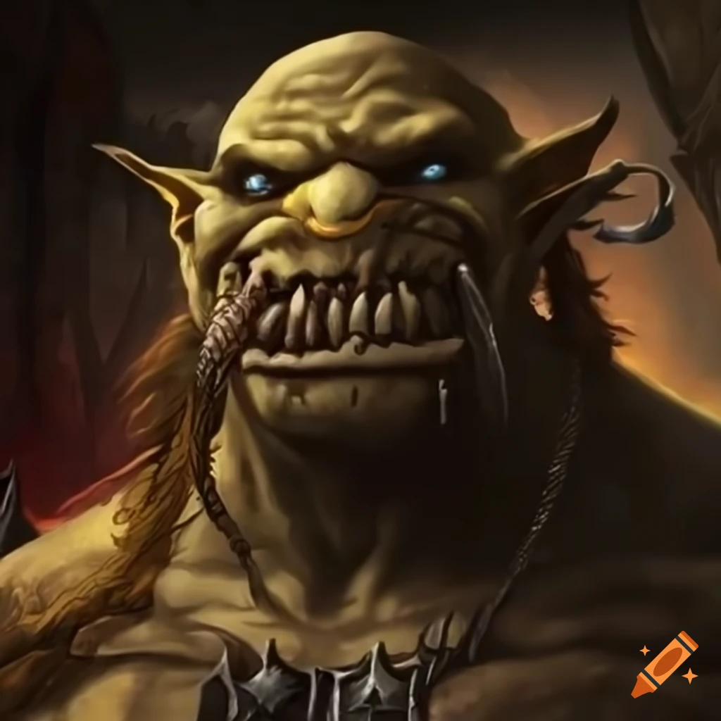 Orc king of the stronghold, powerful on Craiyon