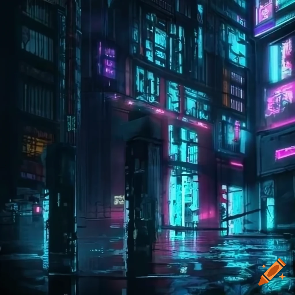 Manga japanese cyberpunk highly detailed rendering mega structure