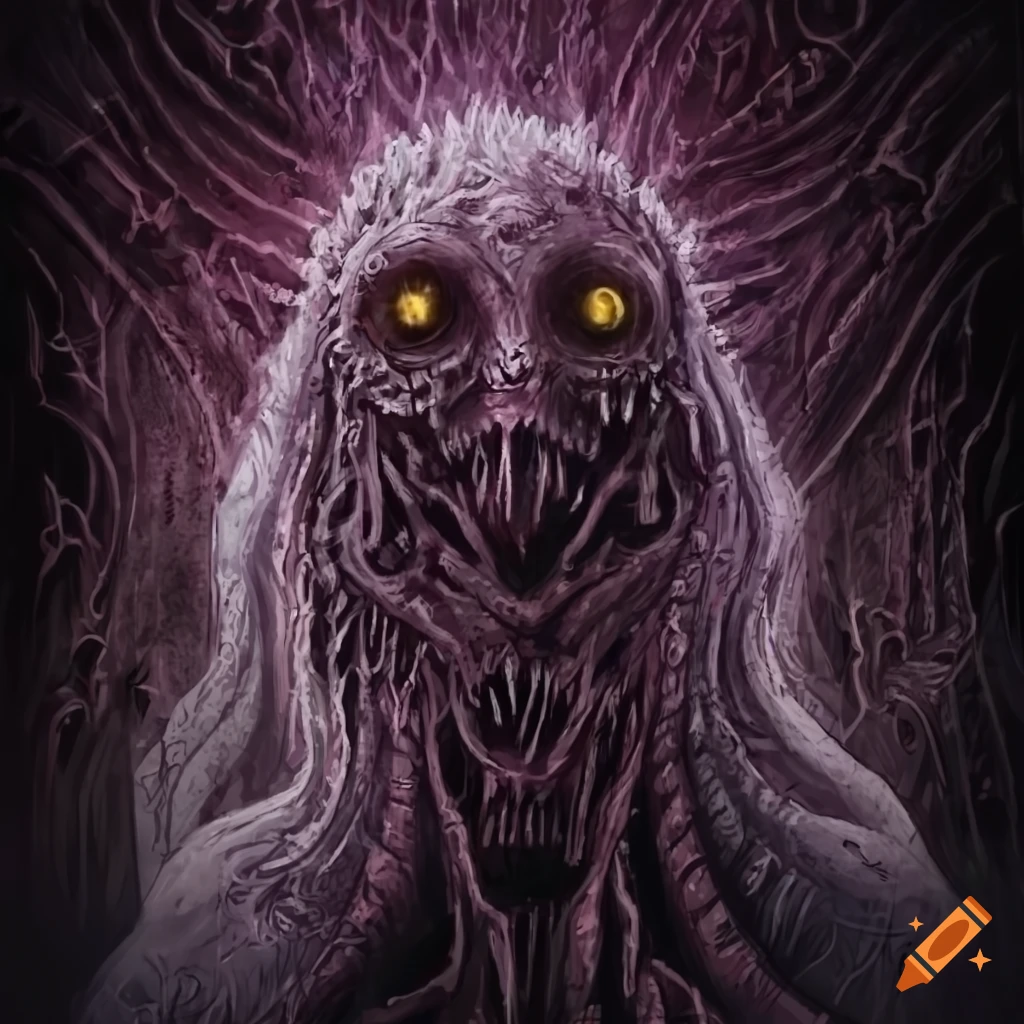 An eldritch entity made of the void between stars on Craiyon