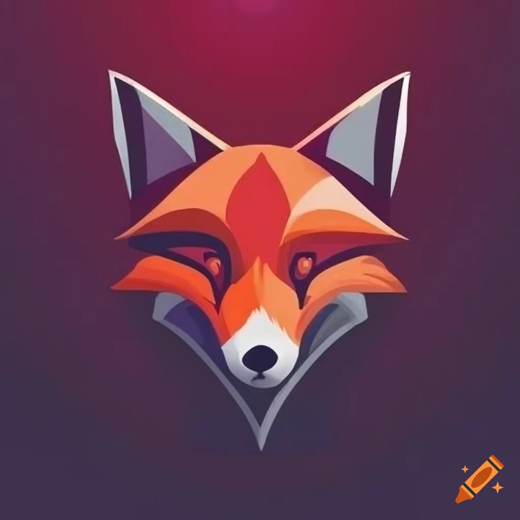 Bold and sleek red fox logo design