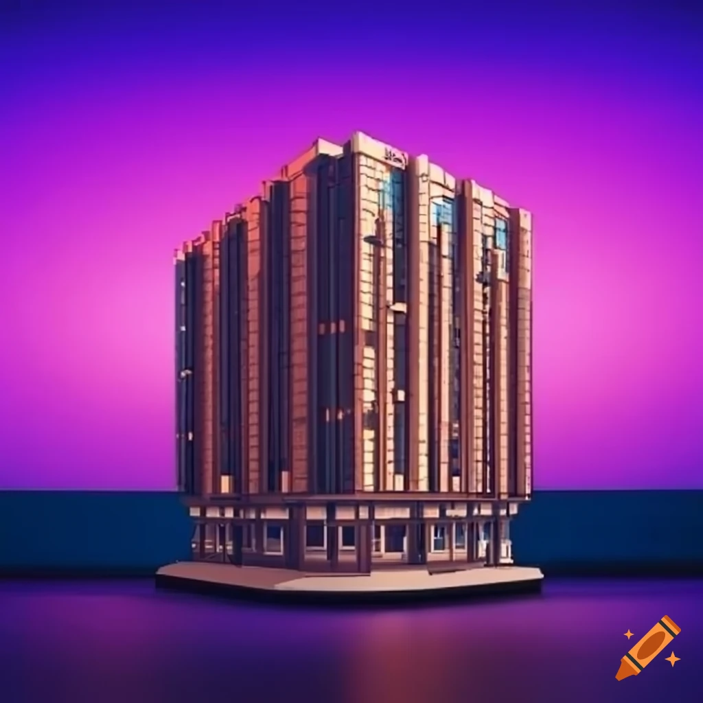 Detailed pixel building