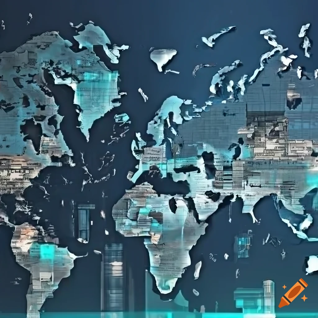 Futuristic world map