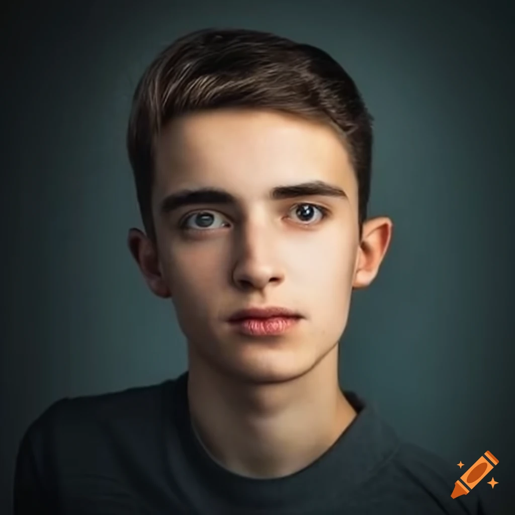 Young man id photo on Craiyon