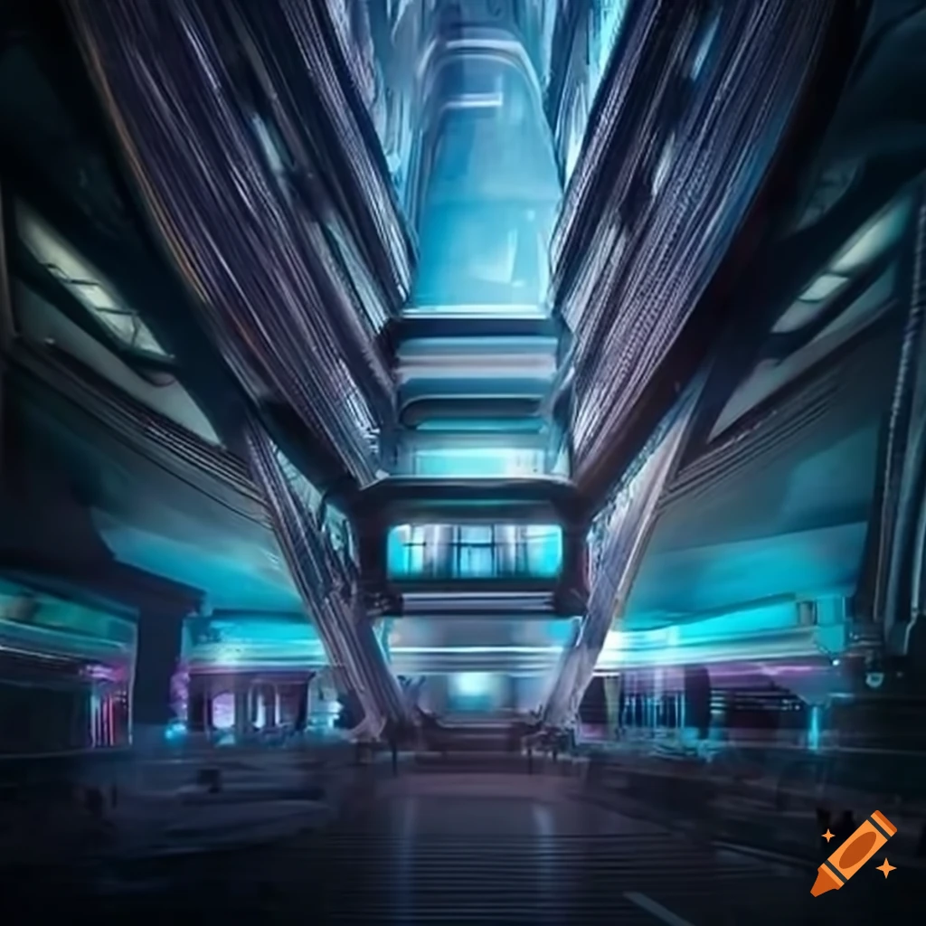 Lab futuristic portals