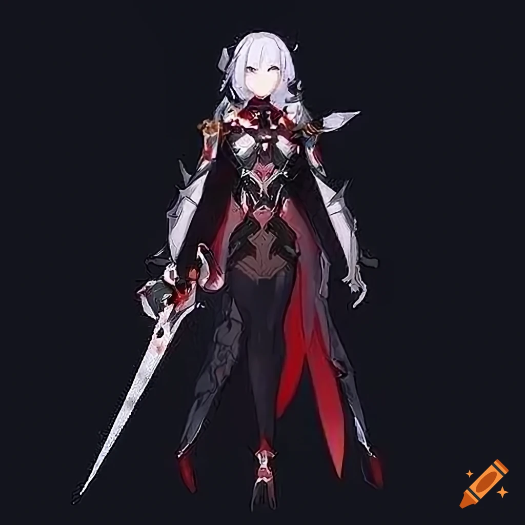 Honkai star rail. red eyes. japanese armor. with fantasy weapon