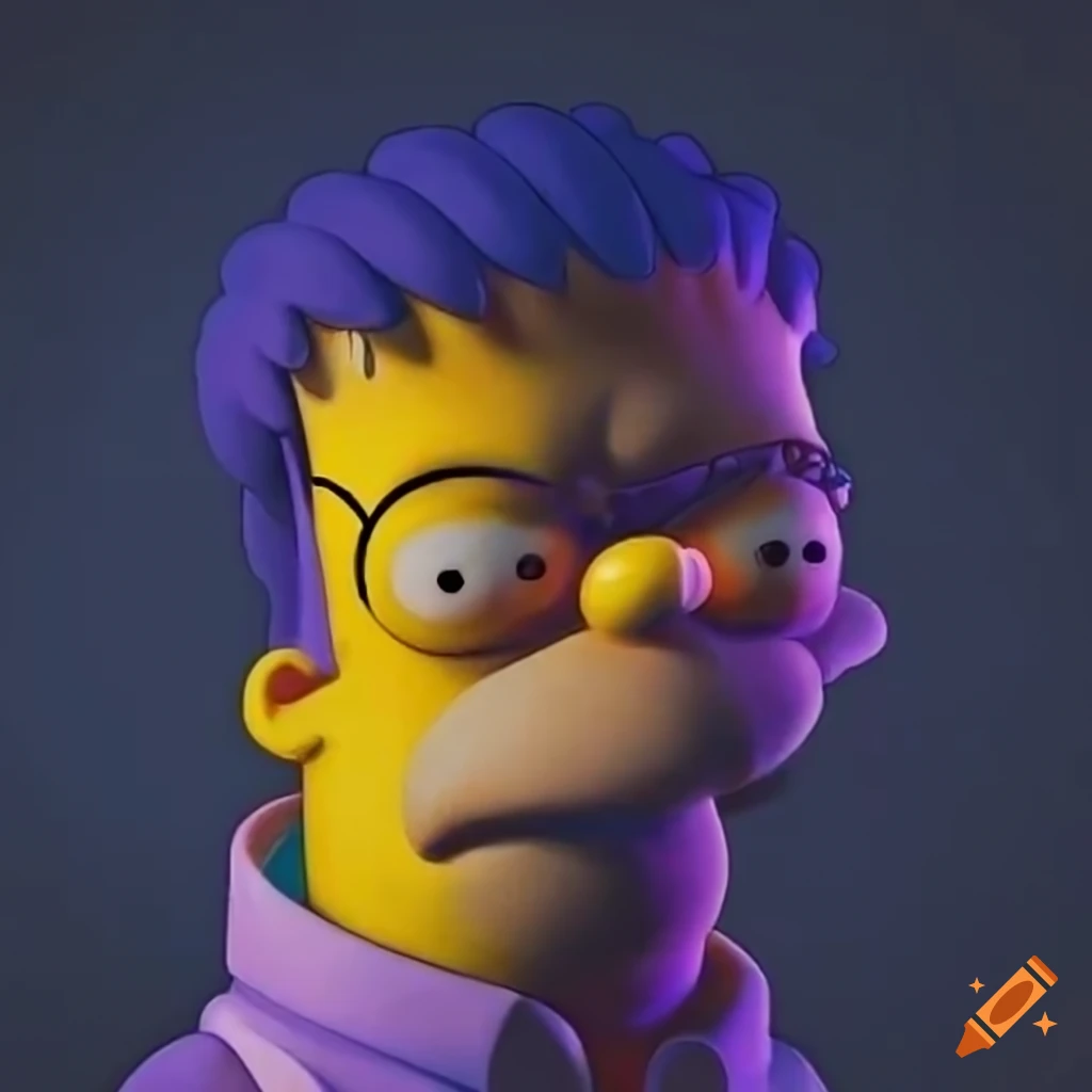 Homer Simpson questioning life choices in a dramatic setting, dark ...