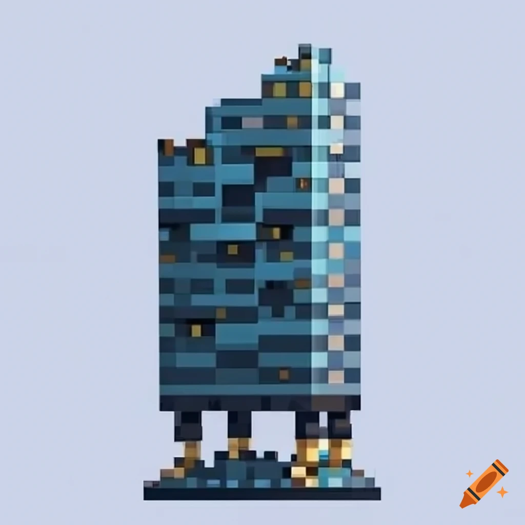 Pixel building with legs