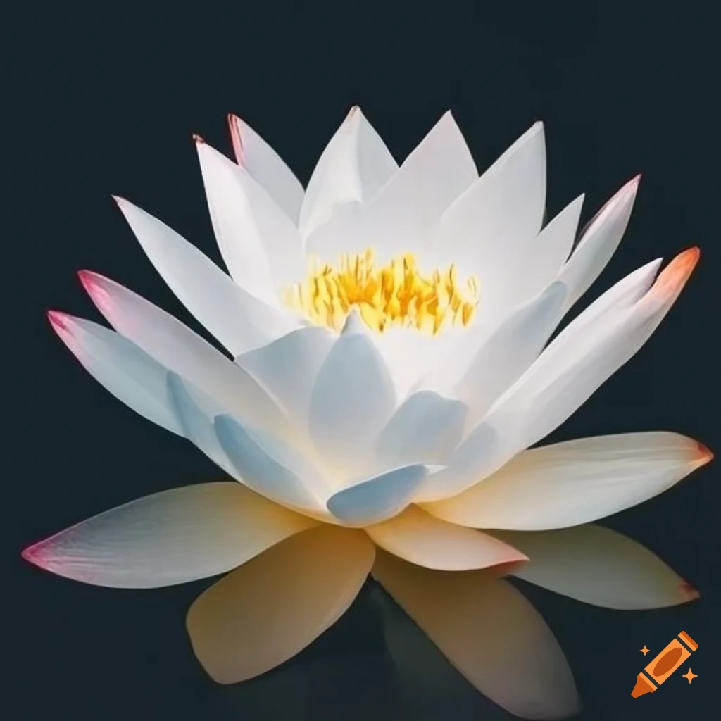 White lotus flower on Craiyon