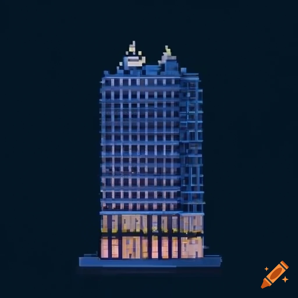Detailed pixel building