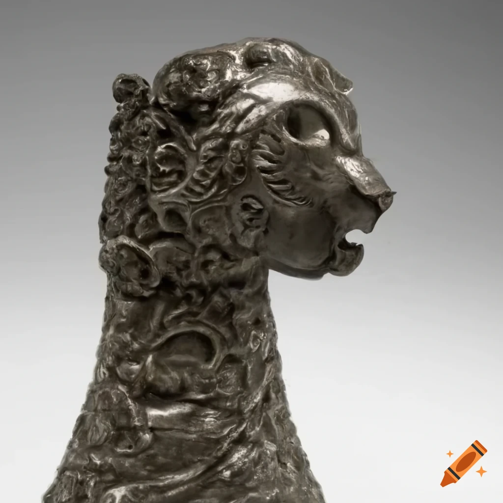 A tin lion in elizabethan style on Craiyon