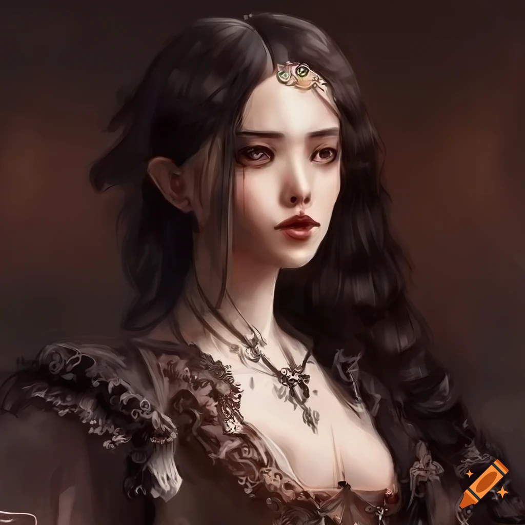 Colombian girl artwork inspired by the works of wlop, ydiya, shiwen liu, erak note, gothic ...