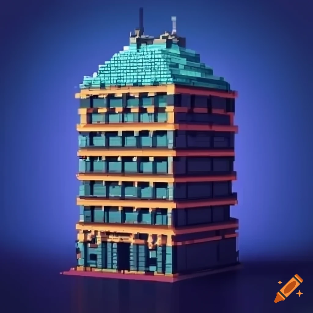 Detailed pixel building