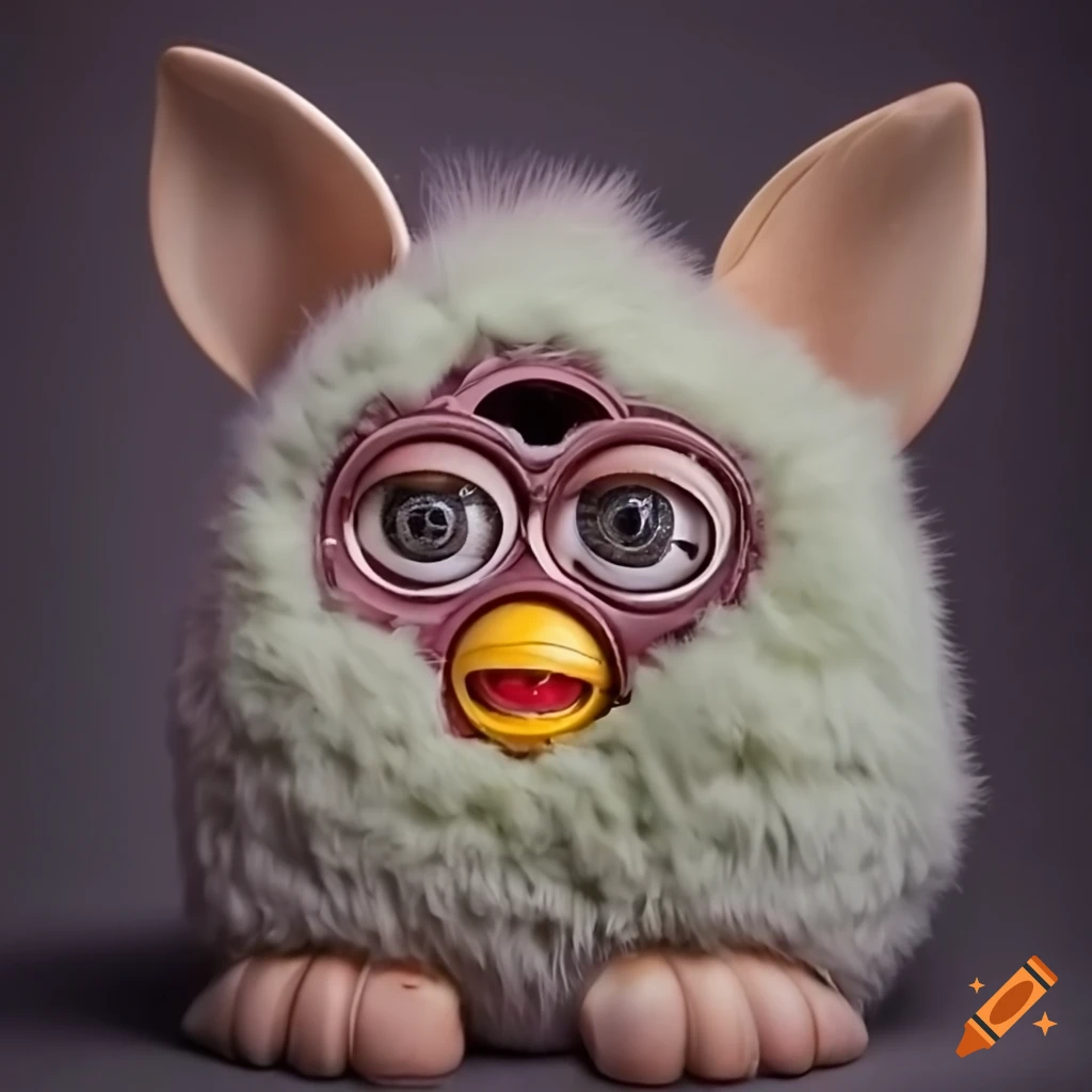 Furby in a clam shell on Craiyon