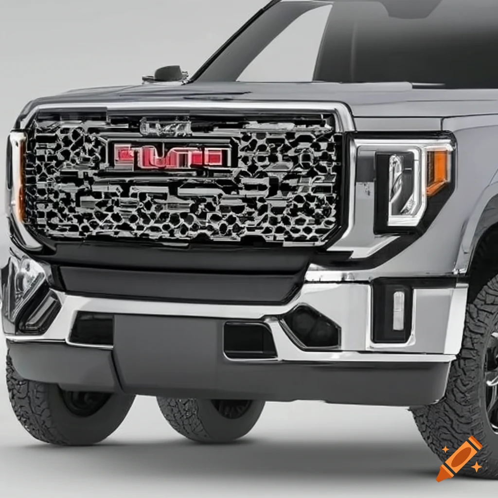 Rear 2022 GMC fancy truck on Craiyon