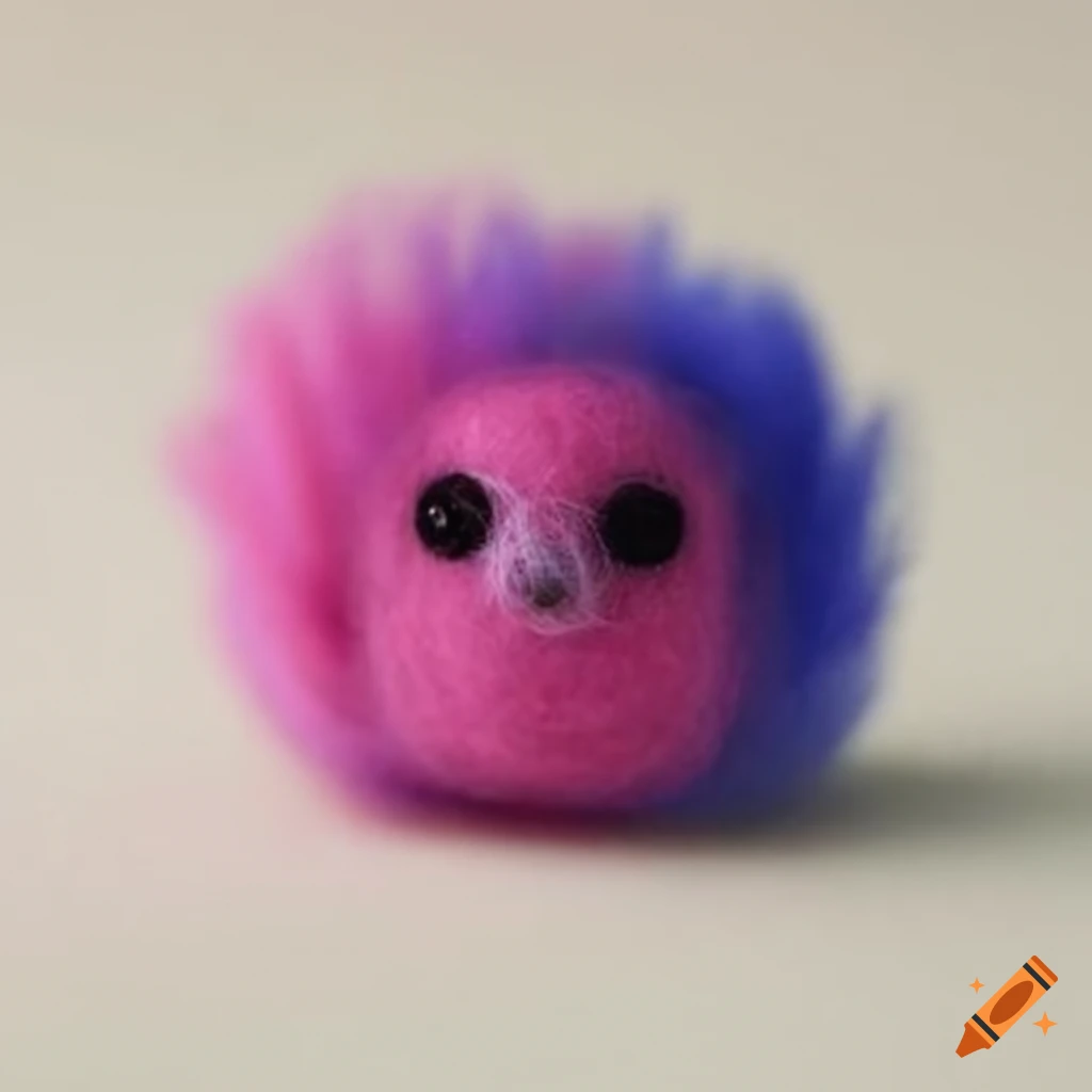 Tiny cute 3d felt fiber toy on Craiyon