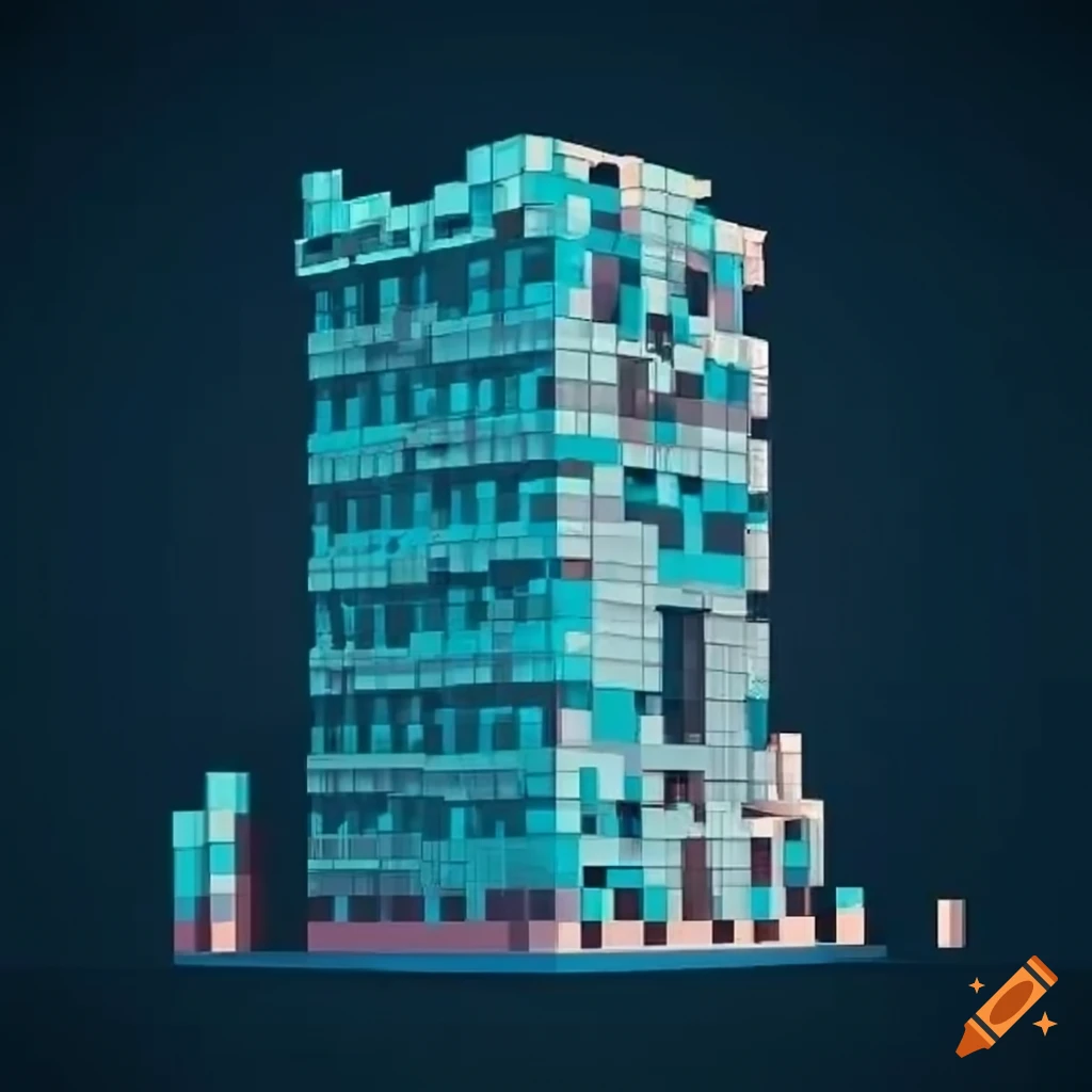 Detailed pixel building