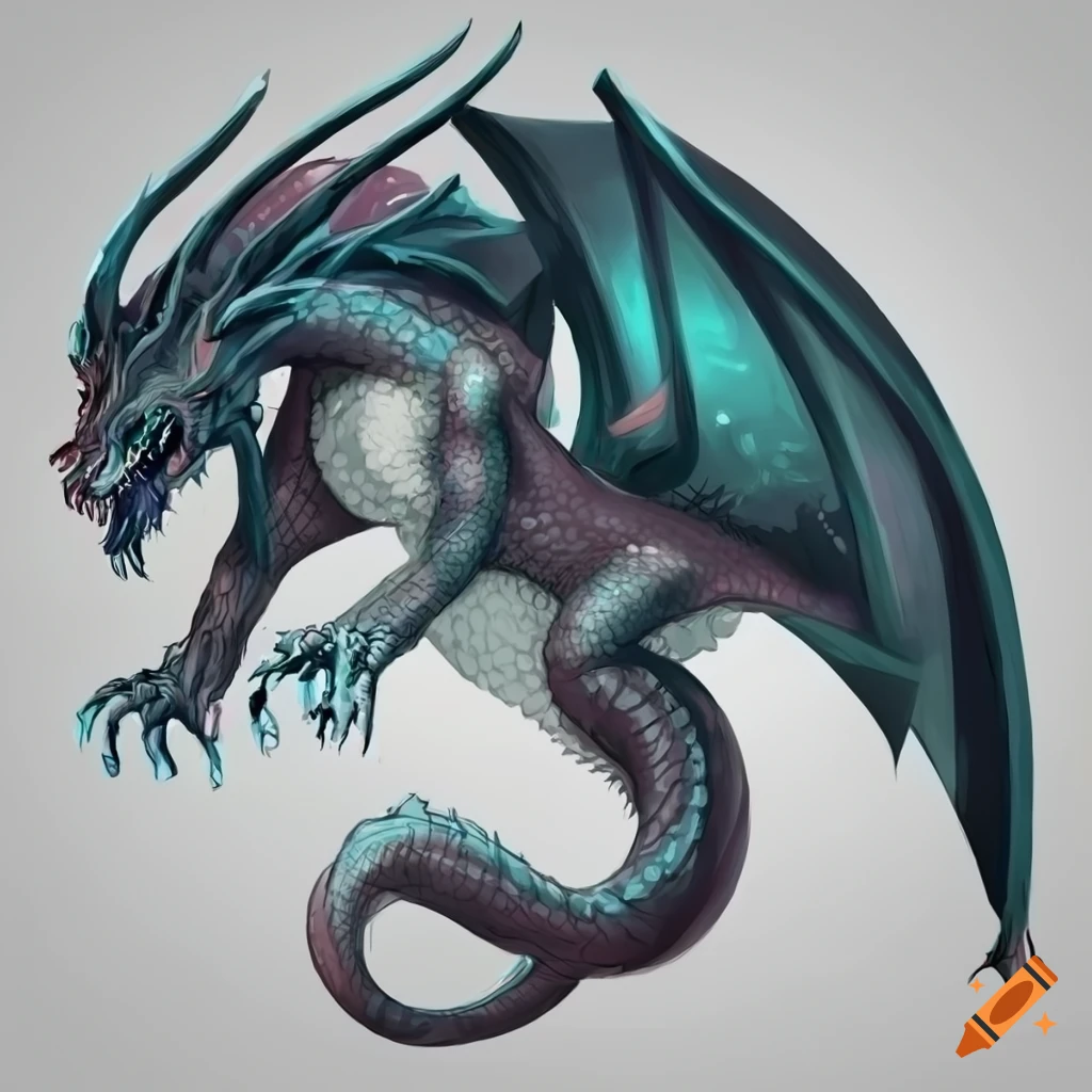 Dragon concept design illustrations on Craiyon