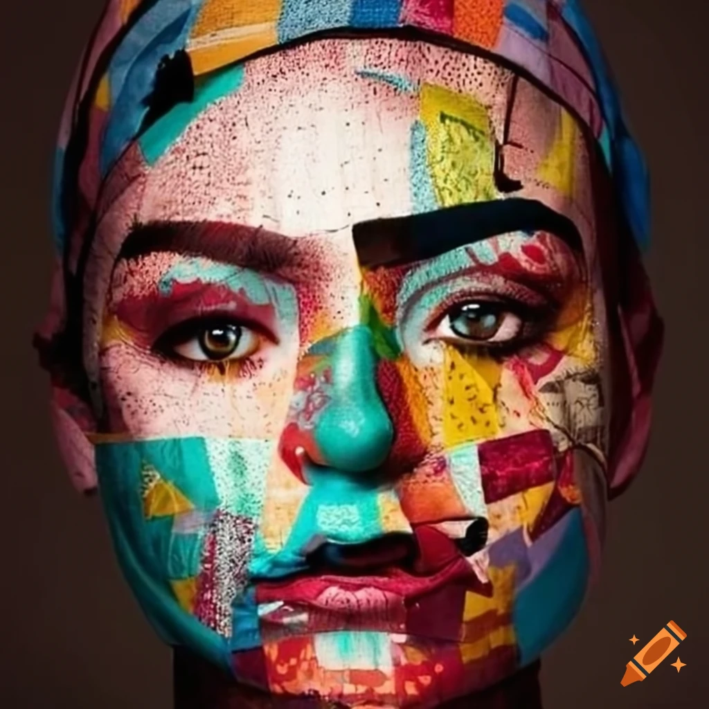 Patchwork face on Craiyon