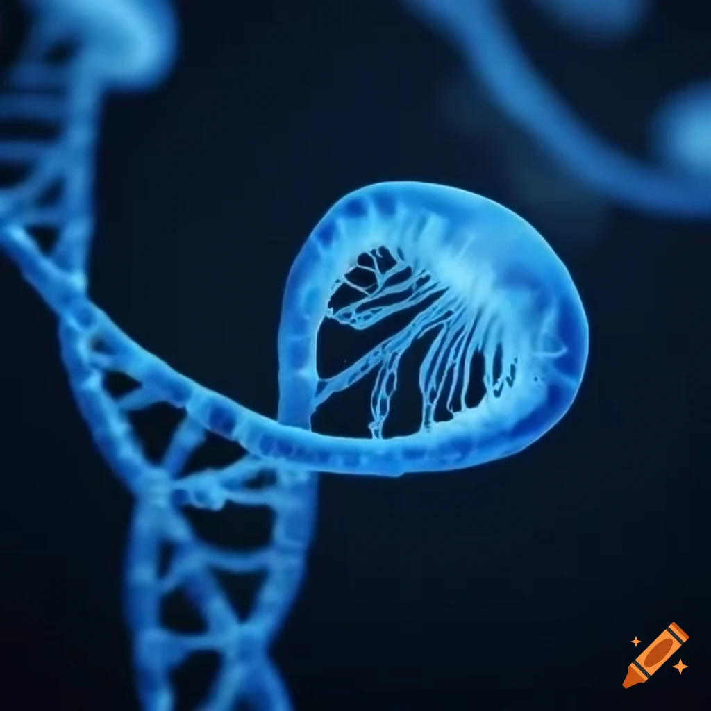 Jellyfish dna helix on Craiyon