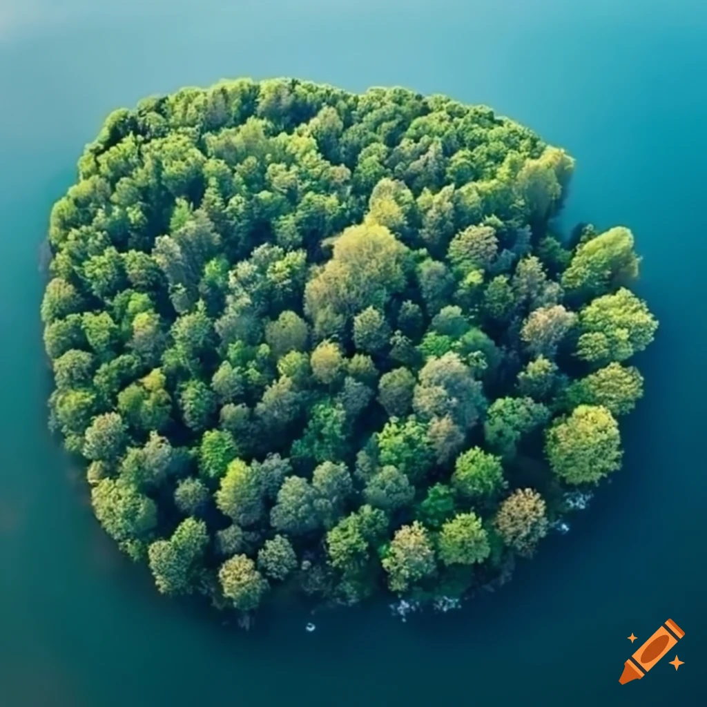 A group of trees aerial view on Craiyon
