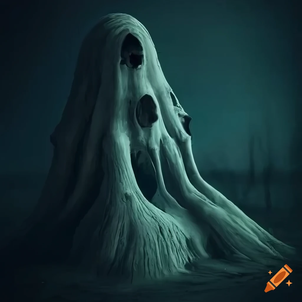 Surreal fields of dereliction and stylized cartoonish ghostly skeletons ... Surreal fields of dereliction and stylized cartoonish ghostly skeletons ...