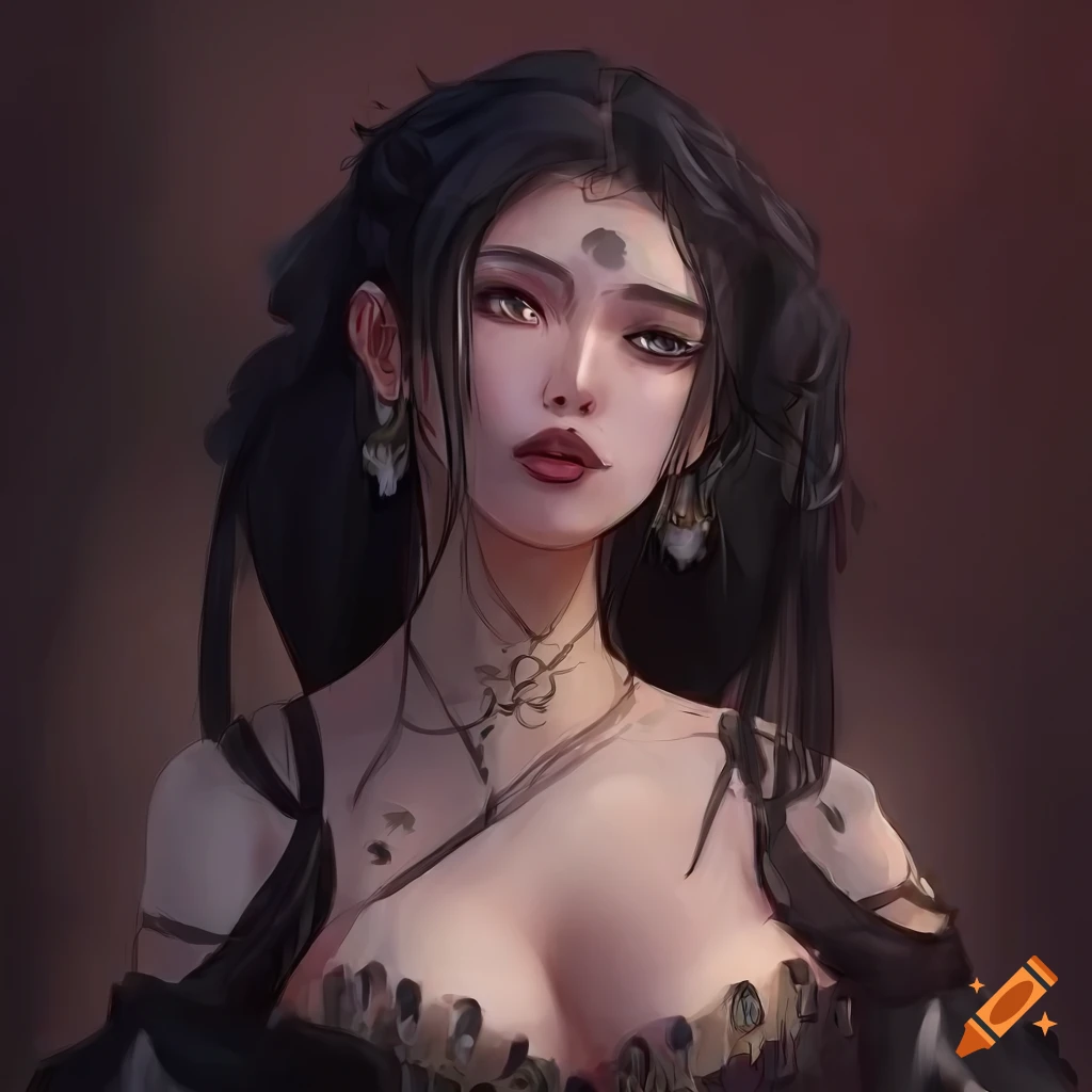 Colombian girl artwork inspired by the works of wlop, ydiya, shiwen liu, erak note, curvy figure ...